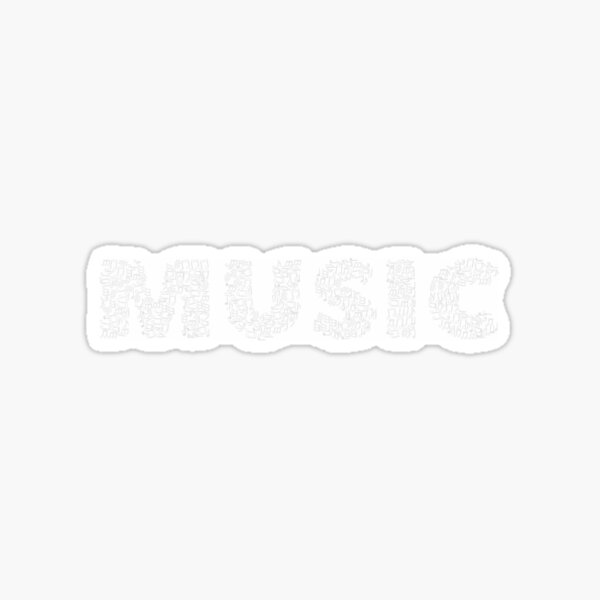 "Distressed Word Music Note Musical" Sticker for Sale by shuachuashop ...