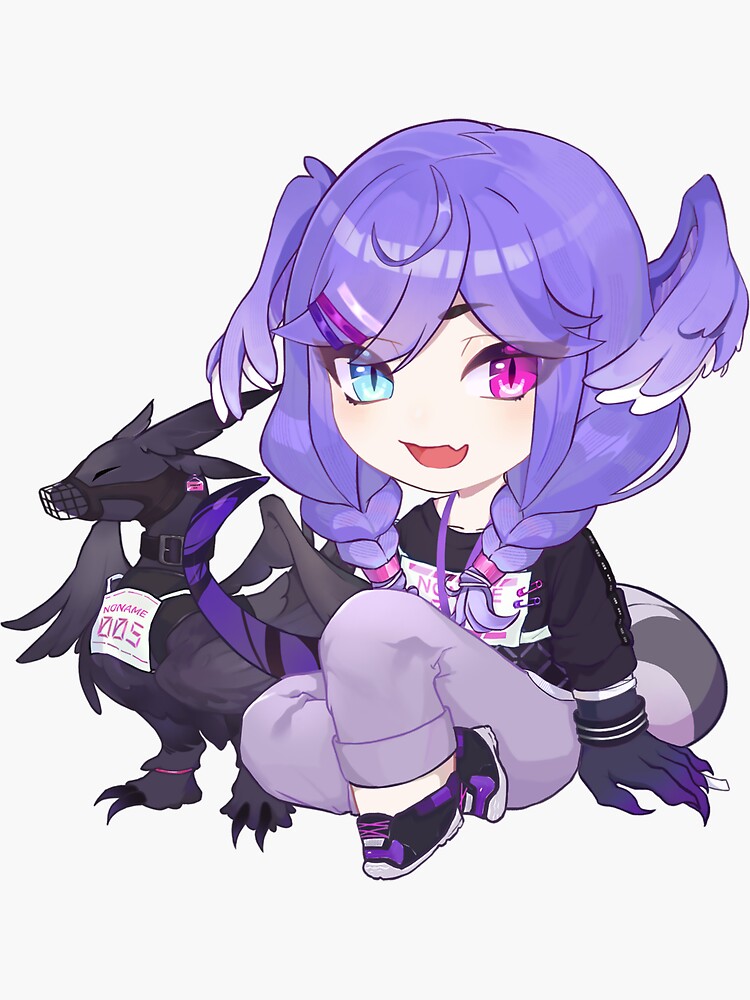 Pegatina «Selen Tatsuki con Ember - OBSYDIA Nijisanji ES» de BigKusa | Redbubble