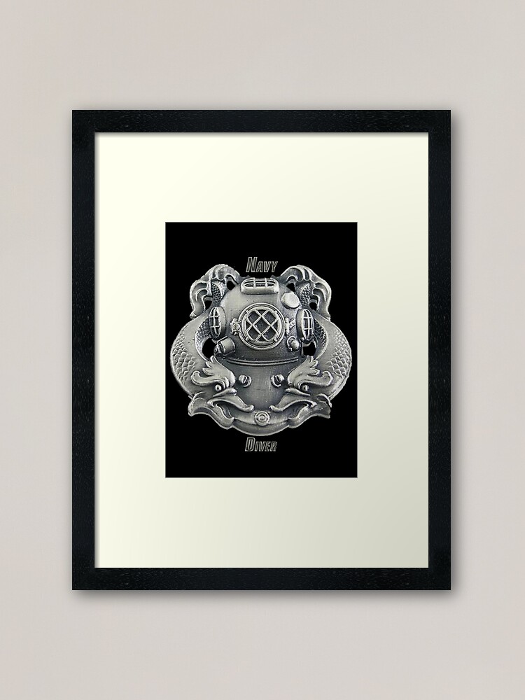 "Navy Diver" Framed Art Print for Sale by Walter Colvin | Redbubble