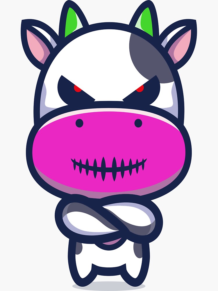 "evil cow" Sticker for Sale by cutenevil | Redbubble