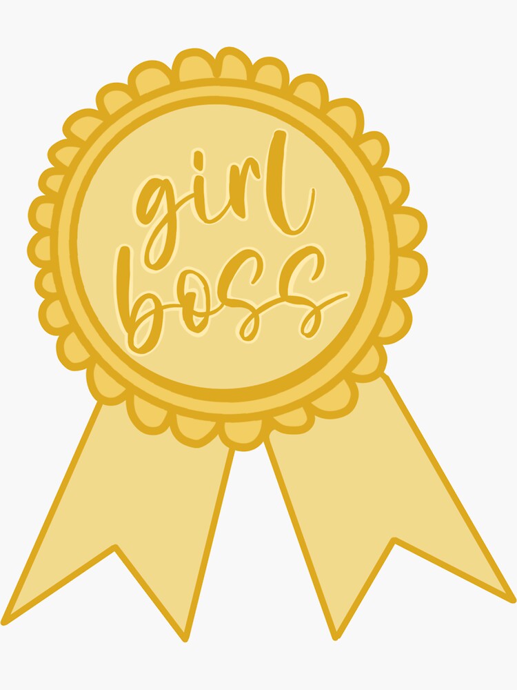 ""girl boss" ribbon" Sticker for Sale by ryleyfred | Redbubble