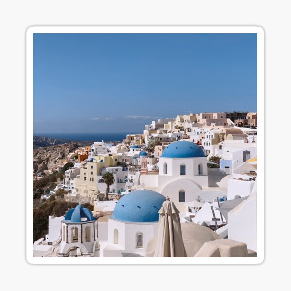 "Santorini island " Sticker for Sale by Laylasky | Redbubble
