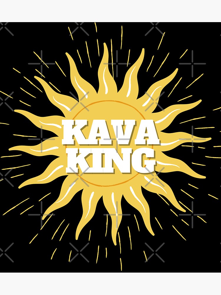 "Kava King (Yellow Sun)" Sticker for Sale by SunshineAlchemy | Redbubble