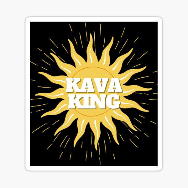 "Kava King (Yellow Sun)" Sticker for Sale by SunshineAlchemy | Redbubble