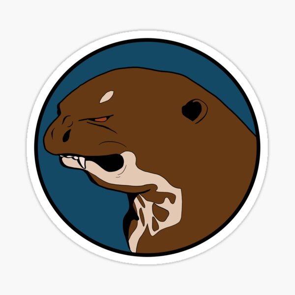 "Angry Otter - Funny Animal Design" Sticker for Sale by PetFaces ...