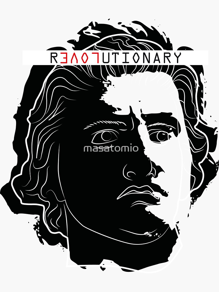 "Spartacus Revolutionary modern art" Sticker by masatomio | Redbubble