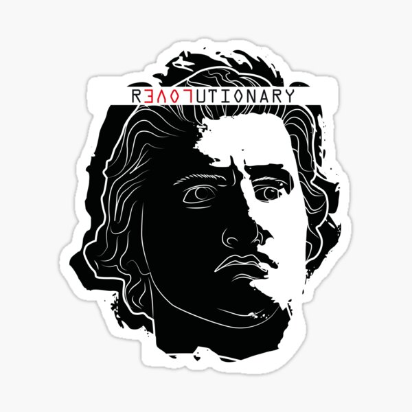 "Spartacus Revolutionary modern art" Sticker by masatomio | Redbubble