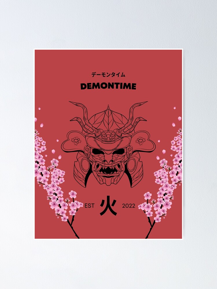 "Samurai Demontime " Poster for Sale by CaffeineDemons | Redbubble