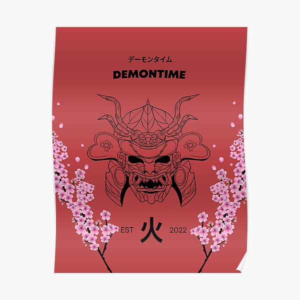 "Samurai Demontime " Poster for Sale by CaffeineDemons | Redbubble