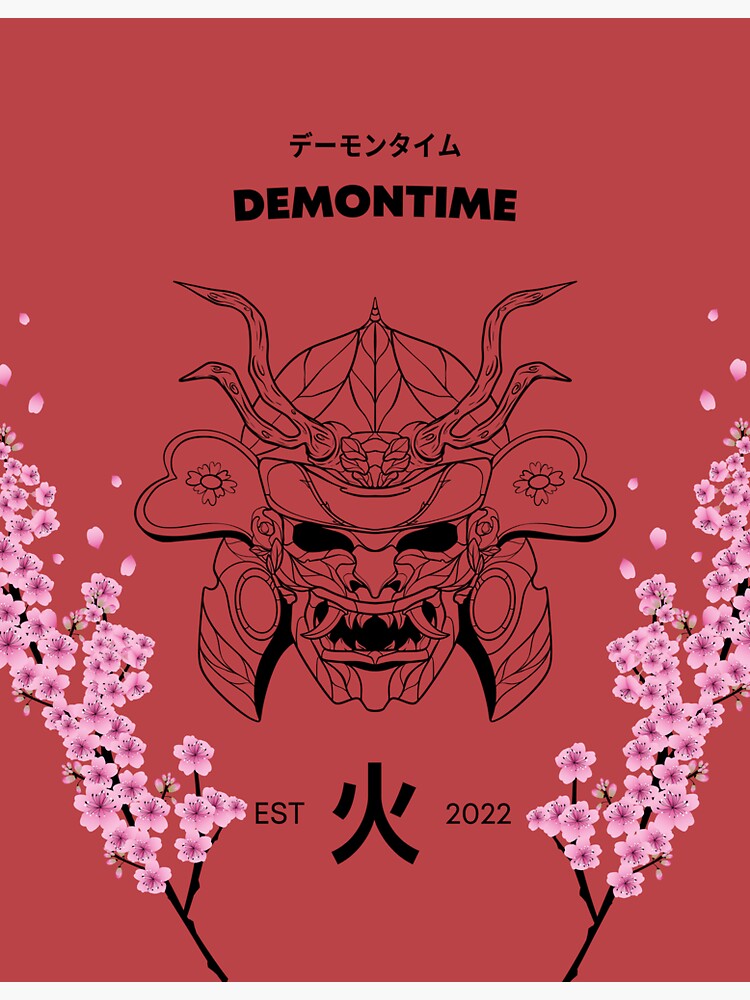 "Samurai Demontime " Sticker for Sale by CaffeineDemons | Redbubble
