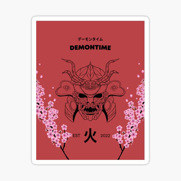 "Samurai Demontime " Sticker for Sale by CaffeineDemons | Redbubble