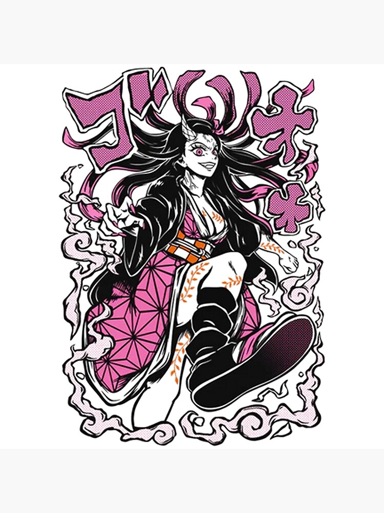 "Nezuko Ghost Demon" Art Print for Sale by SaraJMasterson | Redbubble