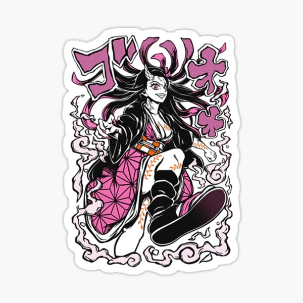 "Nezuko Ghost Demon" Sticker for Sale by SaraJMasterson | Redbubble