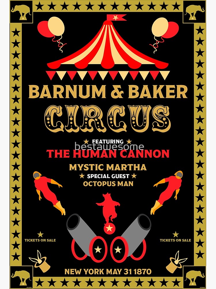 "Original Vintage Big Circus Human Cannon - Circus Art Prints - Circus ...