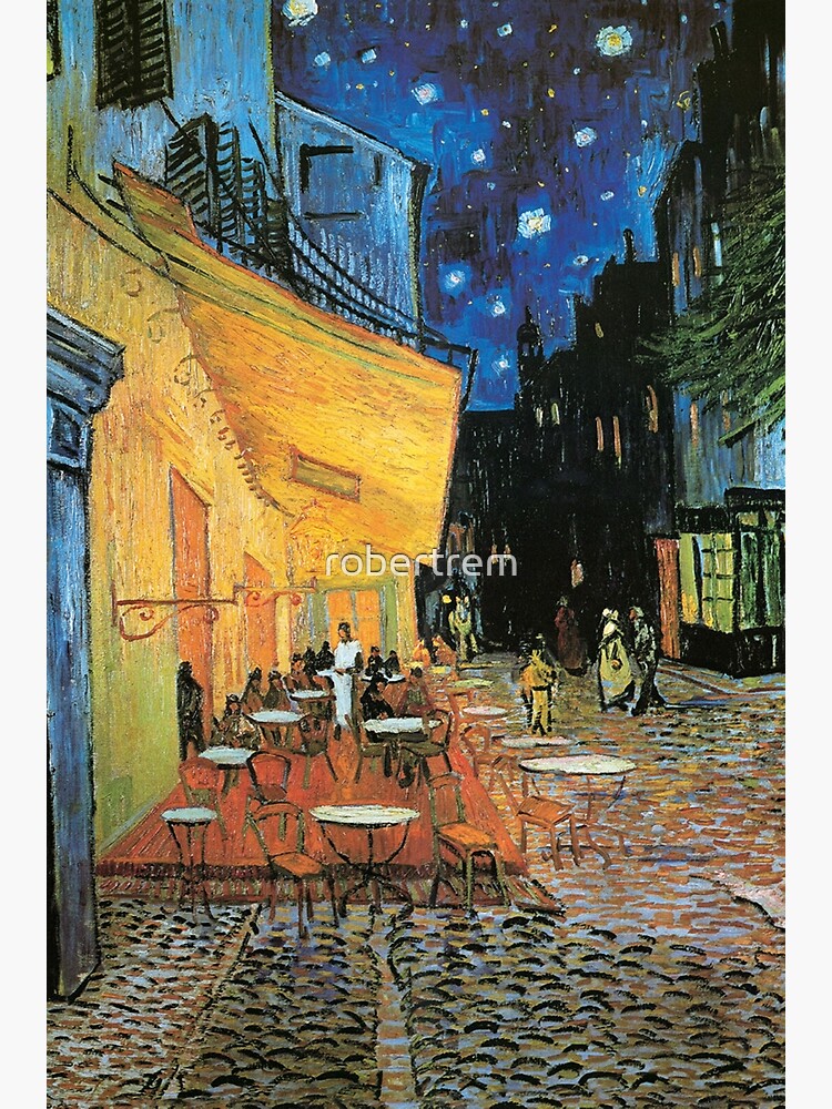 The Café Terrace on the Place du Forum Arles at Night c.1888 Premium ...