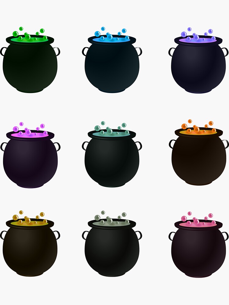 "Witch's Cauldron Halloween Sticker Pack" Sticker for Sale by ...