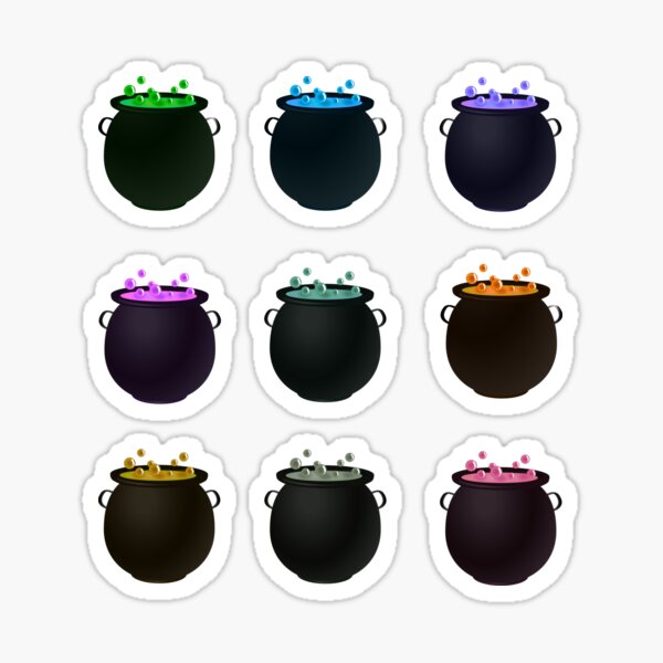 "Witch's Cauldron Halloween Sticker Pack" Sticker for Sale by ...