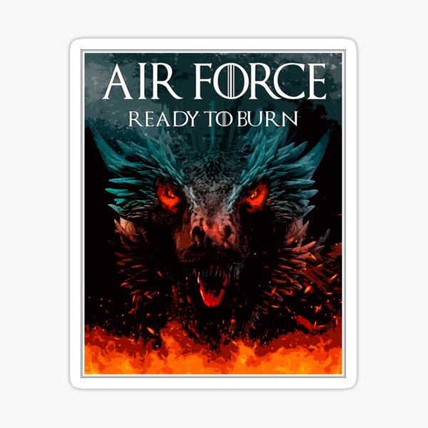 "AIR FORCE - Ready to burn" Sticker for Sale by id0ntCare07 | Redbubble