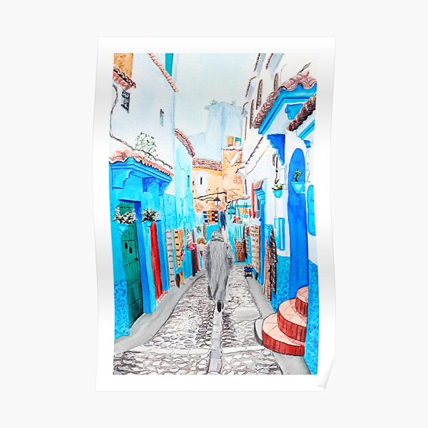"Chefchaouen, Morocco" Poster for Sale by NorrskenArt | Redbubble