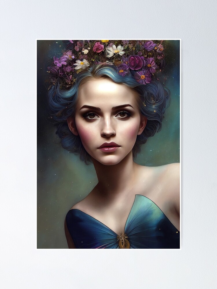 "Emma Watson Flowercore" Poster for Sale by KungFuChaos | Redbubble