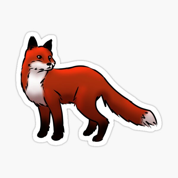 "Red Fox" Sticker for Sale by kuenstlerinsara | Redbubble