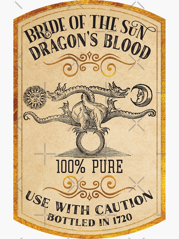 Pegatina «Dragons Blood Apothecary Potion Label Sticker Perfecto para ...