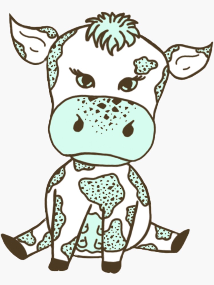 "Mint chocolate chip cow" Sticker for Sale by sbennett16 | Redbubble