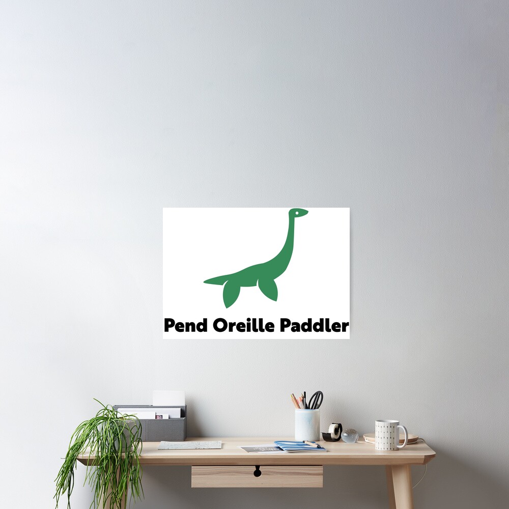 "Pend Oreille Paddler (Labeled)" Poster for Sale by kind-fish | Redbubble