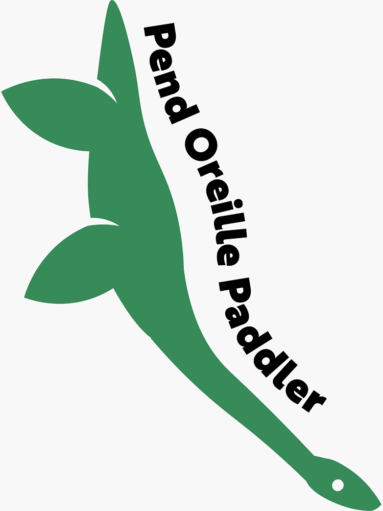 "Pend Oreille Paddler (labeled) Swimming Down" Sticker for Sale by kind ...