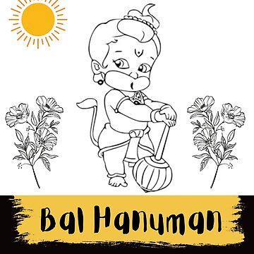 "Bal Hanuman Gifts for Kids" Sticker for Sale by Quirky Dez | Redbubble