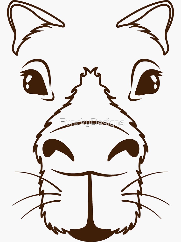 "Capybara Face Costume" Sticker for Sale by FunckyDesigns | Redbubble