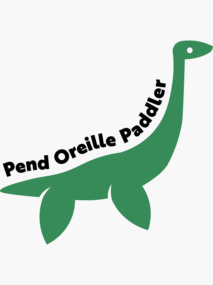 "Pend Oreille Paddler (labeled) squiggly" Sticker for Sale by kind-fish ...