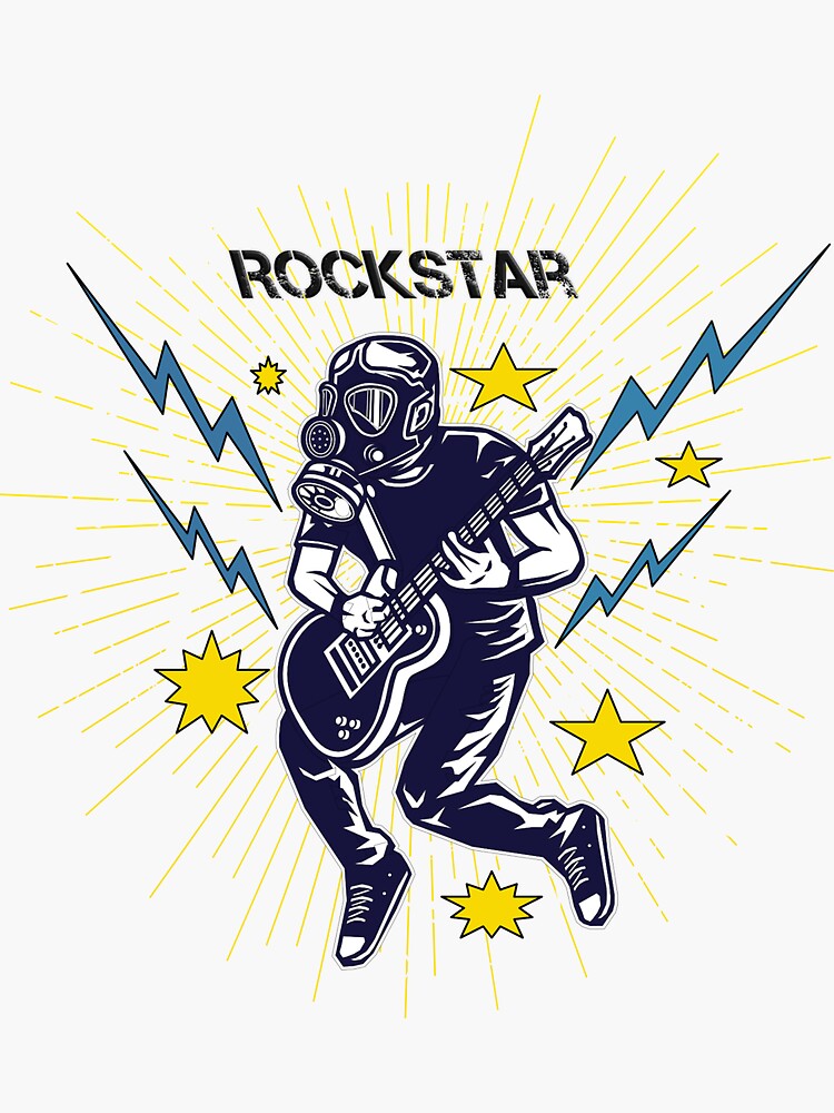"rock star" Sticker for Sale by RetDesign | Redbubble