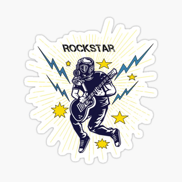 "rock star" Sticker for Sale by RetDesign | Redbubble