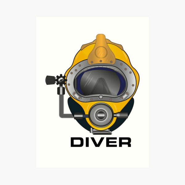 "Commercial Diver" Art Print for Sale by urbanbuzzz | Redbubble