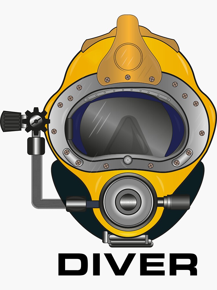 "Commercial Diver" Sticker for Sale by urbanbuzzz | Redbubble