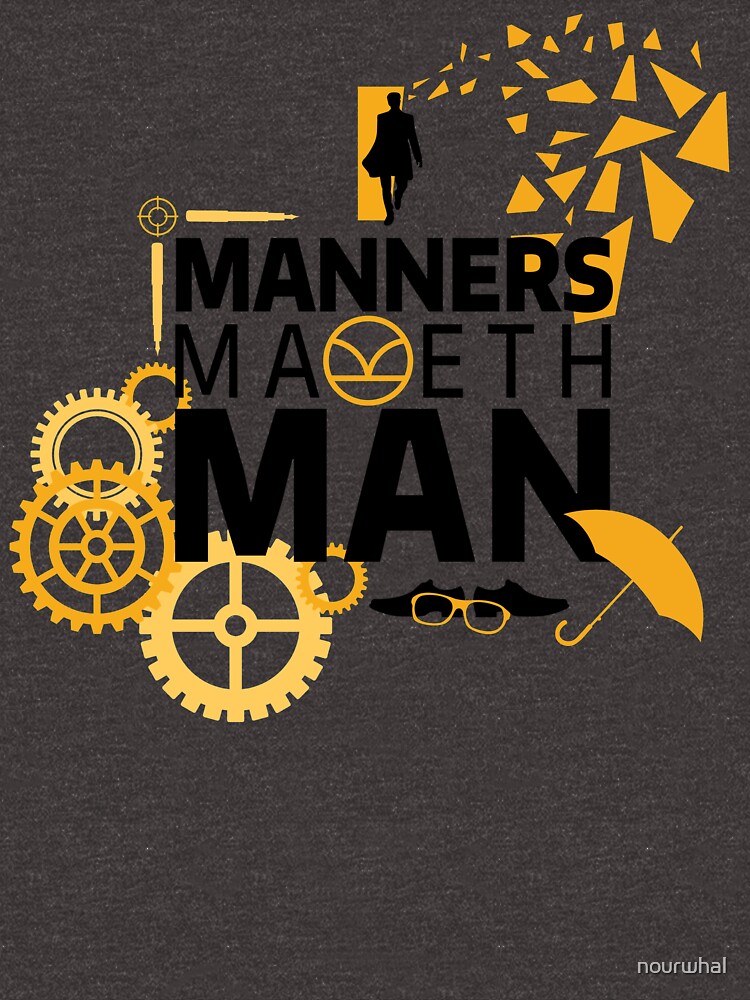 "Manners Maketh Man Minimalist" T-shirt for Sale by nourwhal ...
