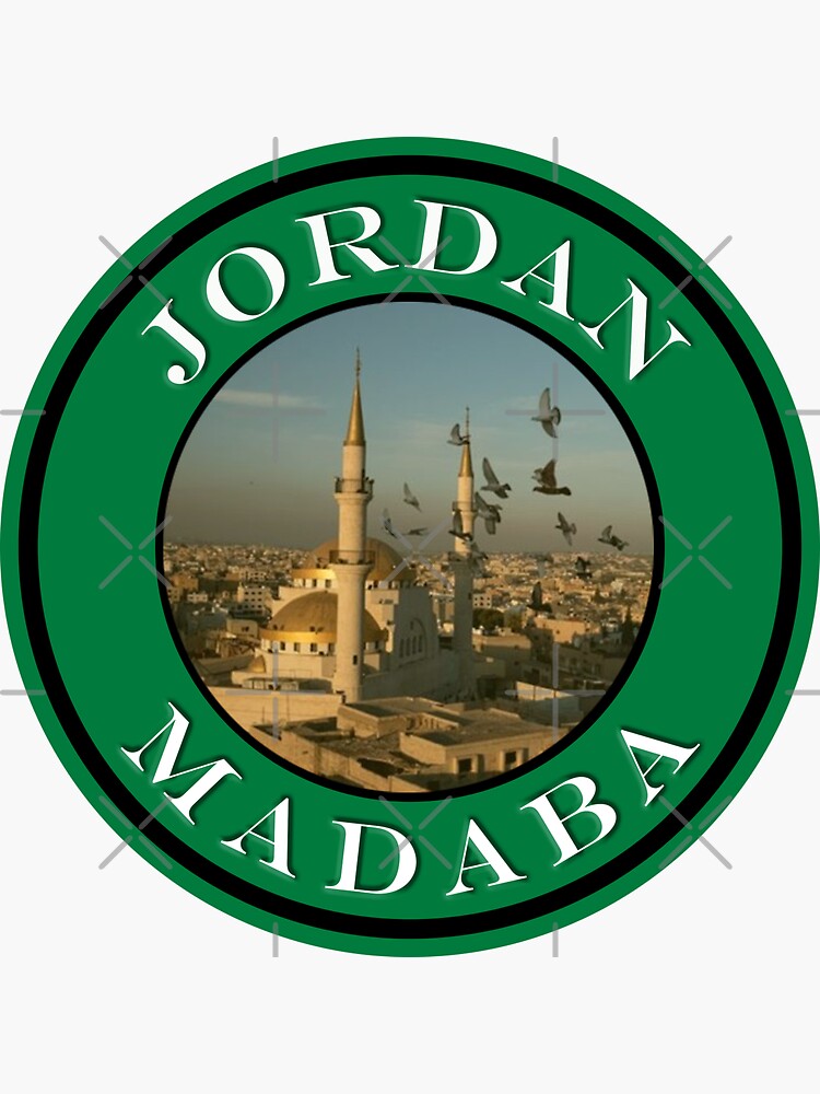 "Jordan Madaba Central Mosque - Passport Stamps Collection" Sticker for ...