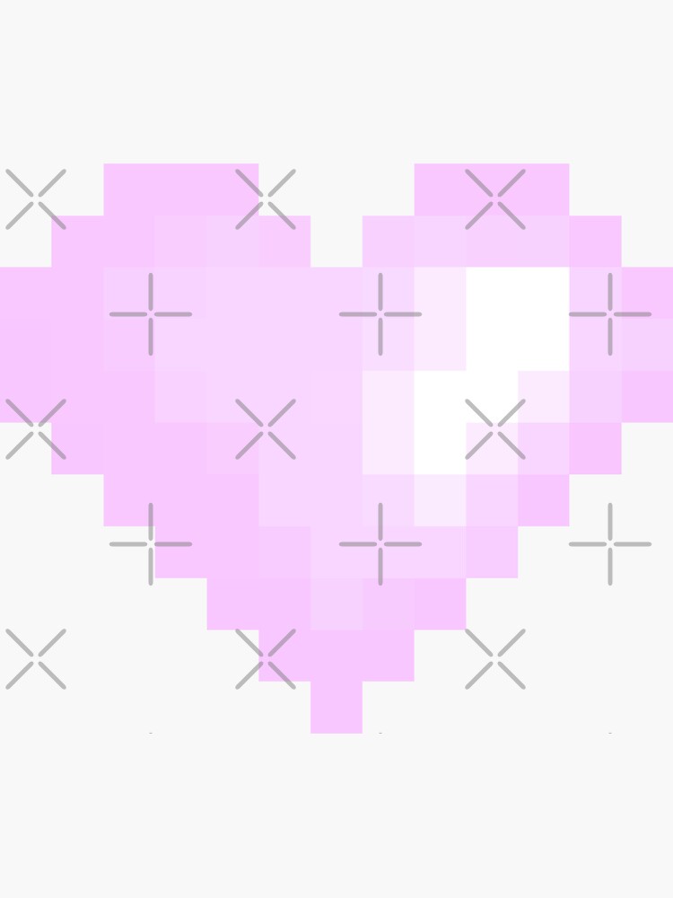 "Pastel Pixel Heart" Sticker for Sale by PixieDustedShop | Redbubble