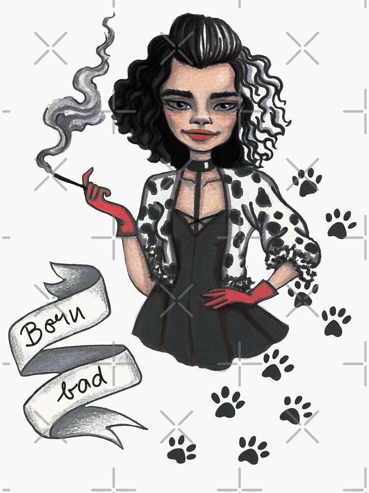 "Born bad" Sticker for Sale by RalucaIov | Redbubble