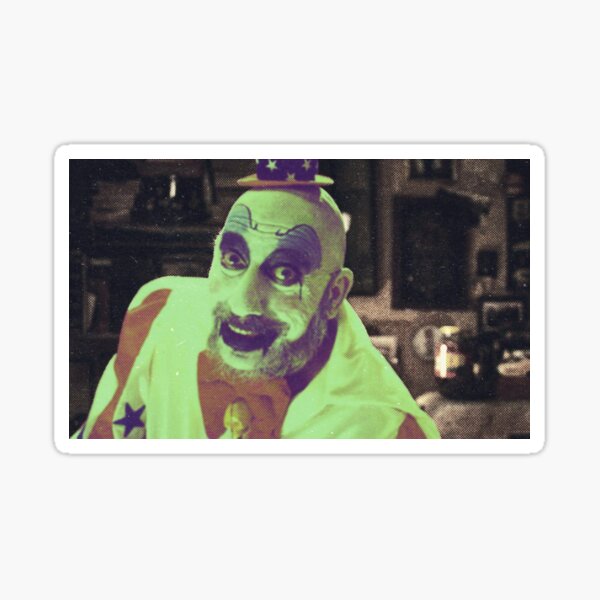 "Captain Spaulding Green Halftone" Sticker for Sale by ZombiGrrrl ...