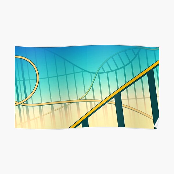 "Rollercoaster Tracks" Poster for Sale by MOULEOFFICIAL | Redbubble