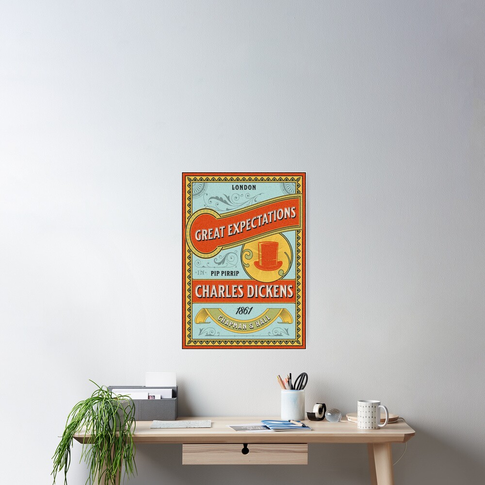 "Great Expectations - Charles Dickens Book Cover Art " Poster for Sale ...