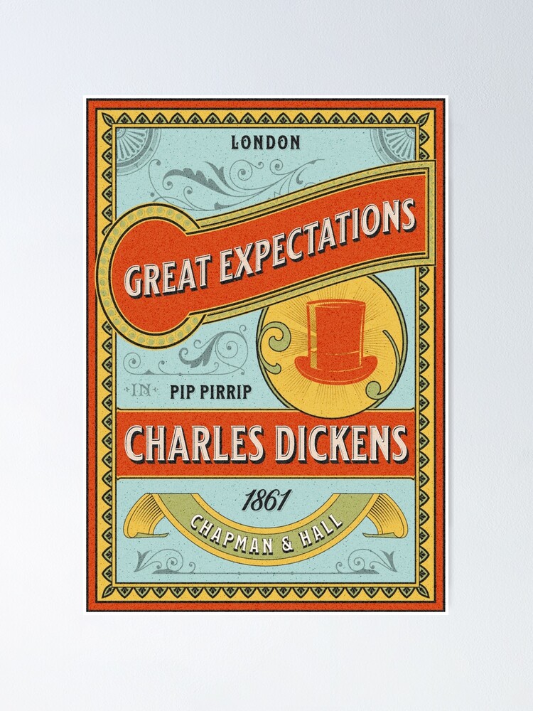 "Great Expectations - Charles Dickens Book Cover Art " Poster for Sale ...
