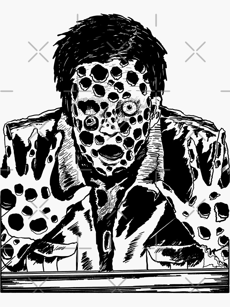 "Cursed Man with many holes digital drawing" Sticker for Sale by ...