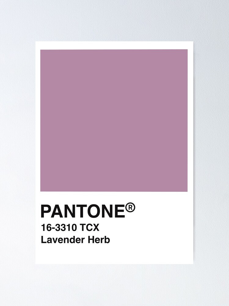 "Pantone Lavender Herb" Poster for Sale by jessclu | Redbubble