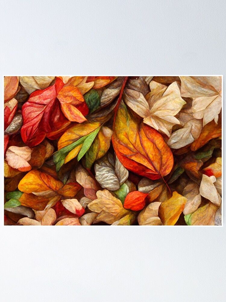 "Autumn Leaves Art 3 - Created by AI" Poster for Sale by Created-by-AI ...