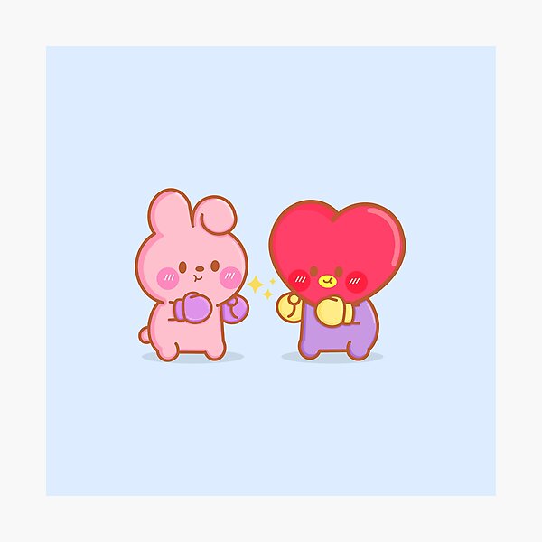 Impression photo « Mignon BTS BT21 Cooky et Tata Taekook Vkook Jikook ...