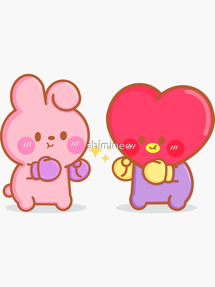 "Cute BTS BT21 Cooky and Tata Taekook Vkook Jikook Jungkook Taehyung ...