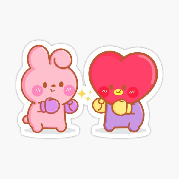 "Cute BTS BT21 Cooky and Tata Taekook Vkook Jikook Jungkook Taehyung ...